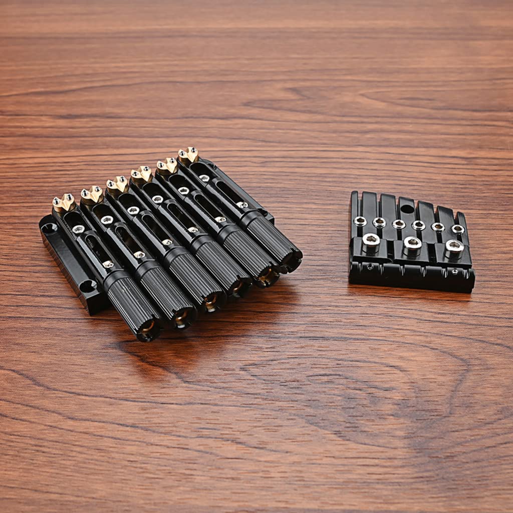 Mua 6 Strings Saddle Headless Guitar Bridge With Nut Plate for Headless ...