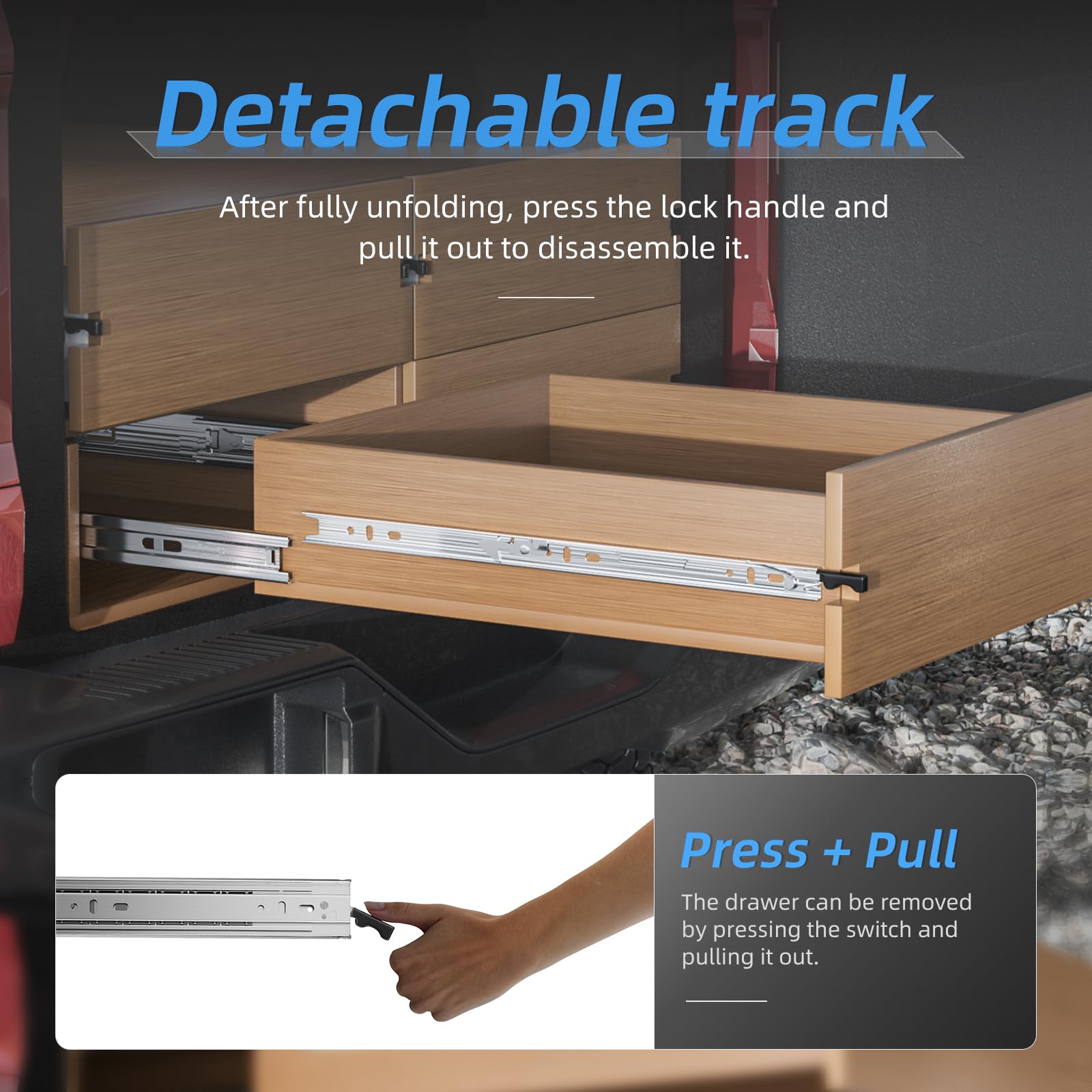 Mua PHWALK 1 Pair 22 Inch 150 Lb Heavy Duty Drawer Slides with Lock ...