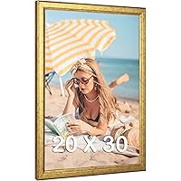 Amazon.com - 20x30 Solid Wood Frame Gold, Ornate Natural 30x20in ...