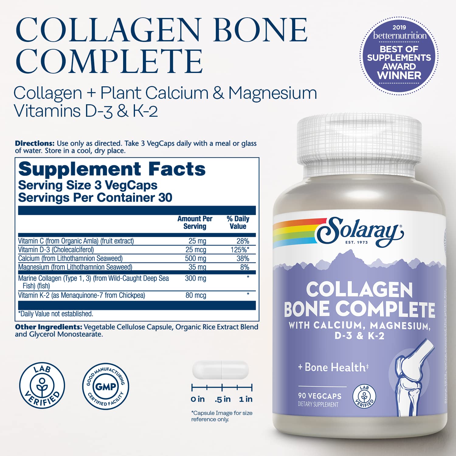 Mua SOLARAY Collagen Bone Complete | Advanced Bone Matrix Formula with ...