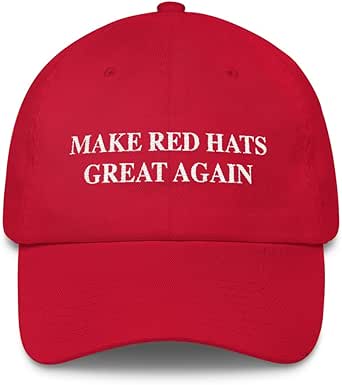 Make Red Hats Great Again Cap Parody Red Baseball Hat : Clothing, Shoes ...