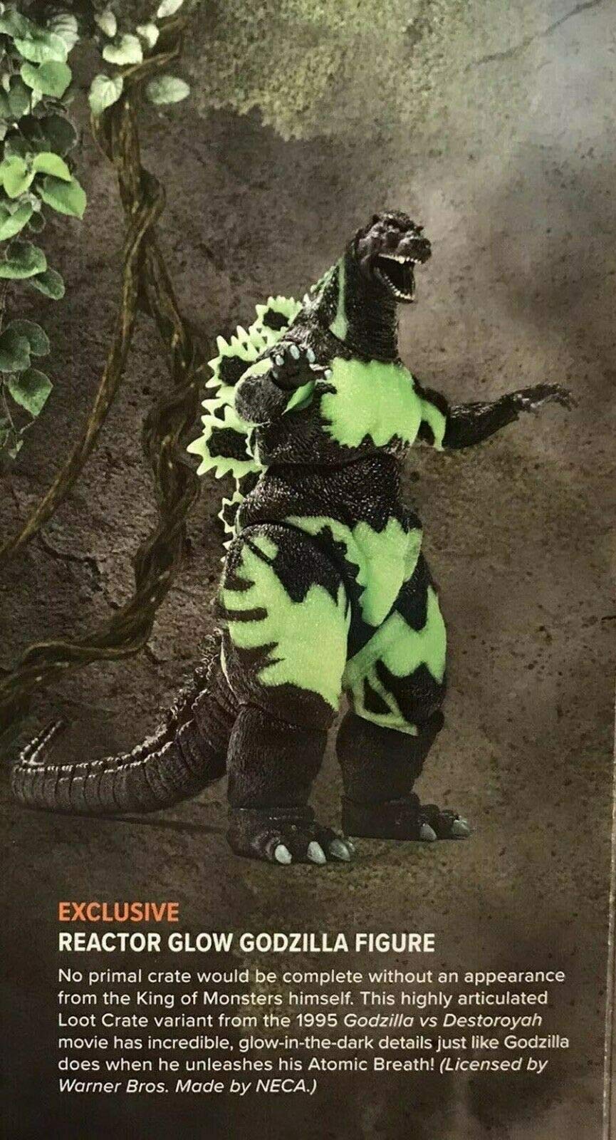 NECA Reactor Glow Godzilla, Glows In The Dark Action Figure, Loot Crate ...