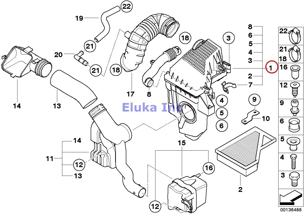 Amazon.com: BMW Mini Genuine Intake Muffler Air Filter Housing Cooper ...