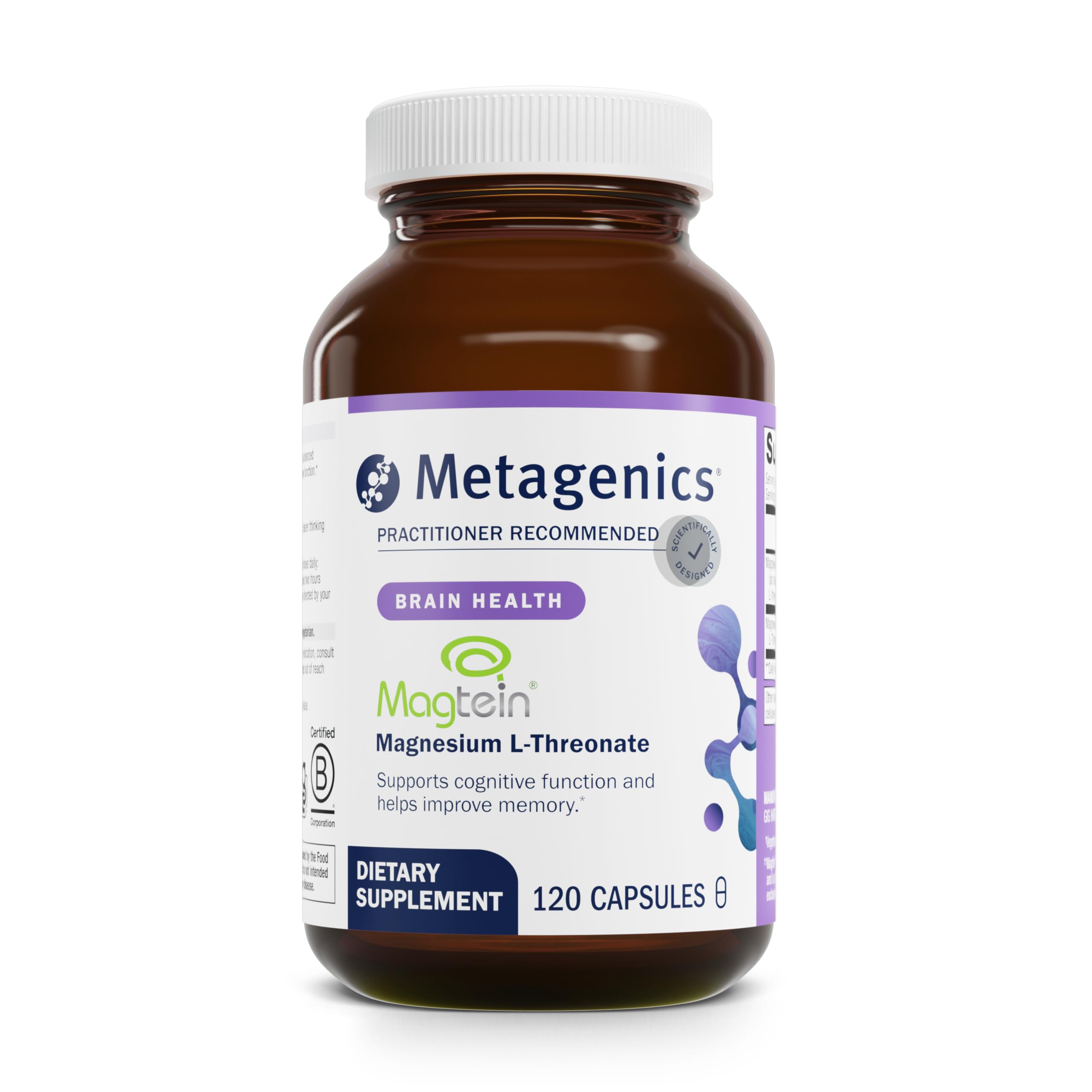 Metagenics Magnesium L-Threonate - Magtein Magnesium for Brain Health ...