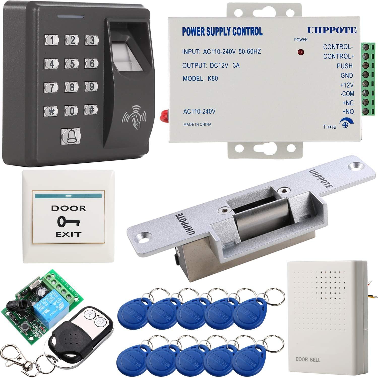 UHPPOTE Fingerprint RFID EM-ID Card Access Control System Kit With NO ...