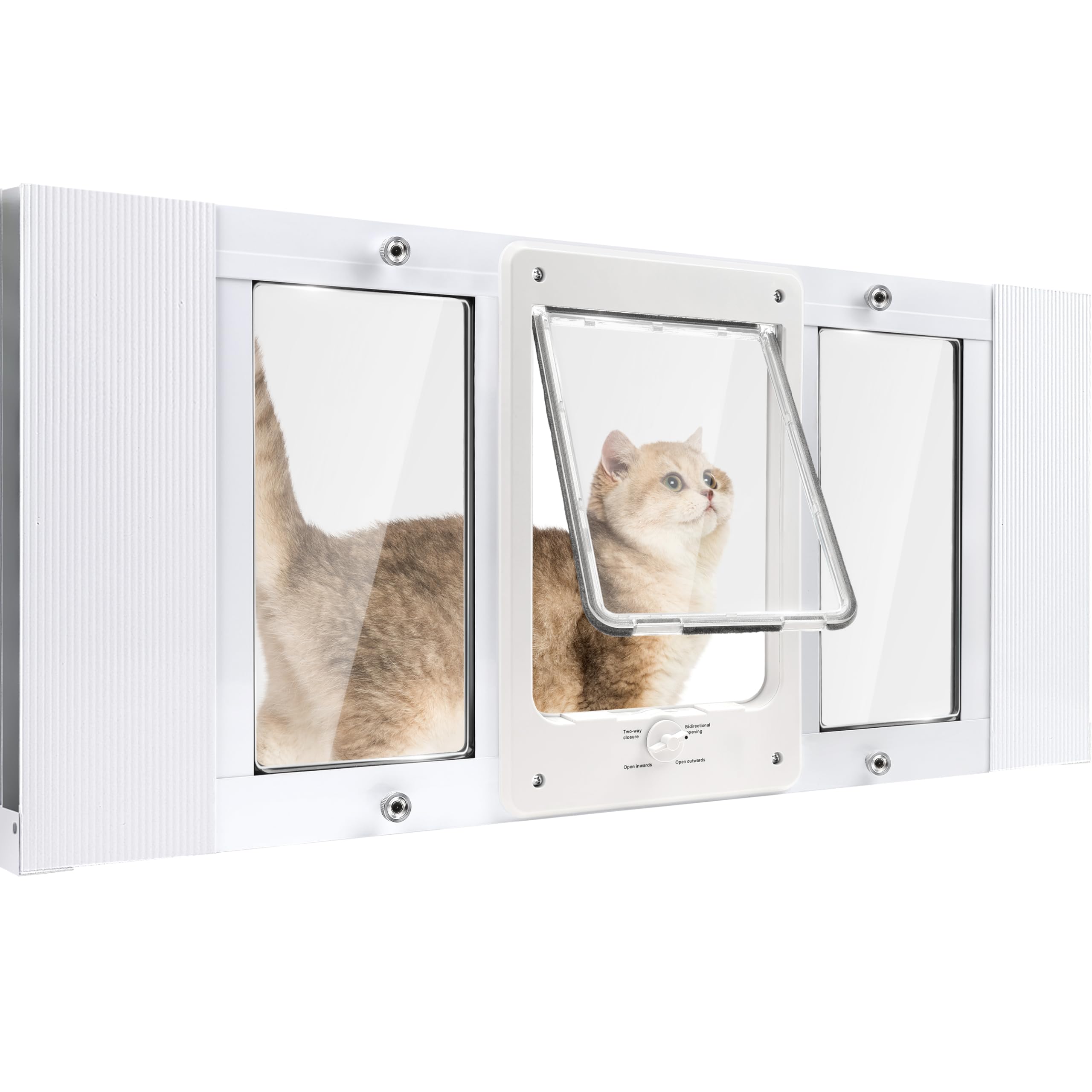 Petoasis Pet Door for Window, Suitable for Window Widths of 27"-32 ...