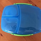 Sistema Lunch Triple Split Lunch Box with Yoghurt Pot -2 L, Blue ...