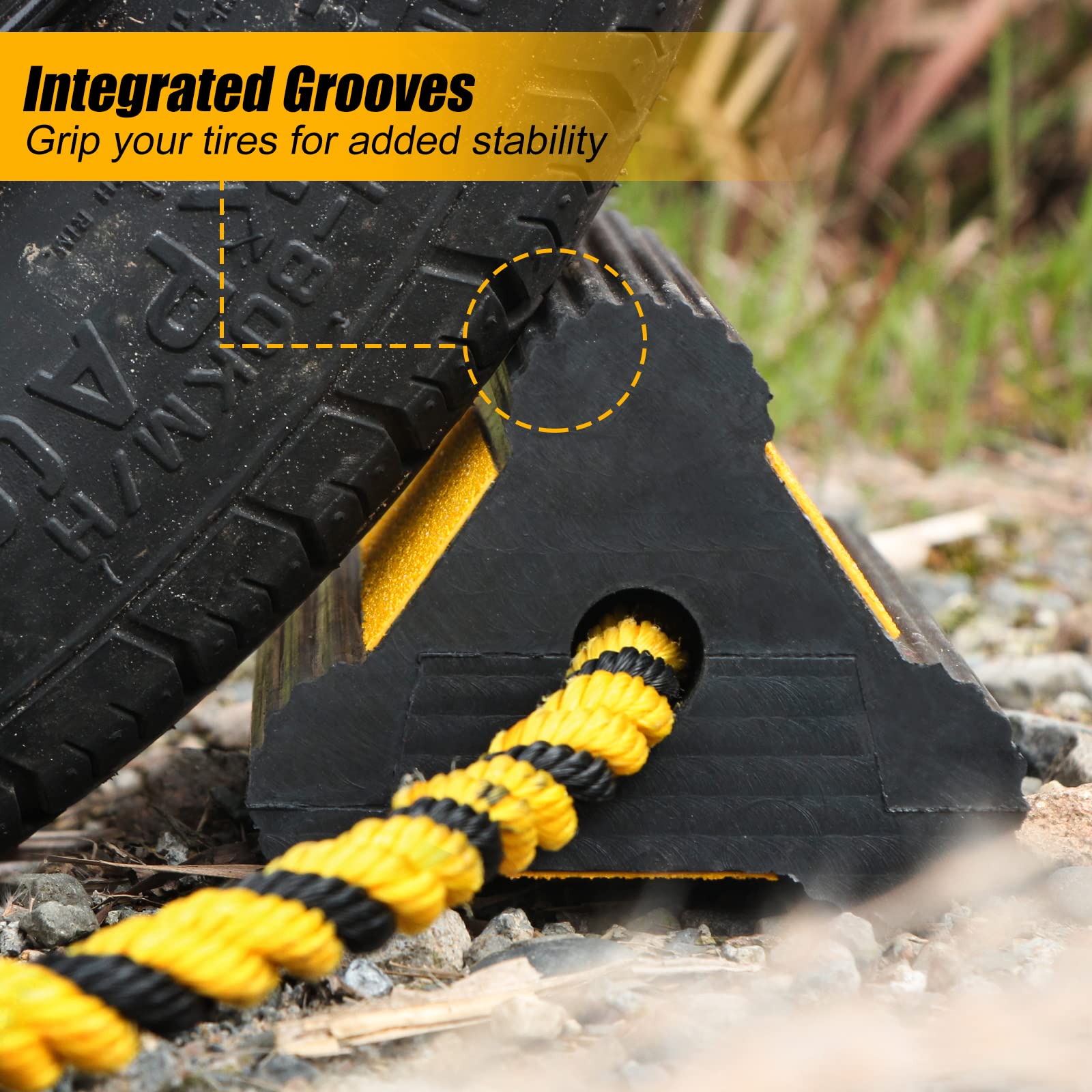 Mua Heavy Rubber Wheel Chocks for Travel Trailers, RV Wheel Chocks with ...