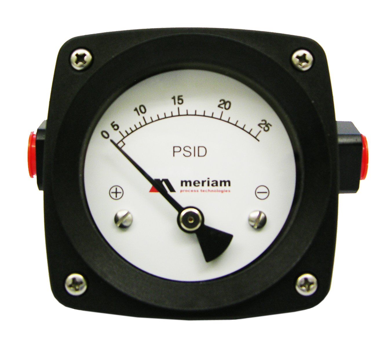 Meriam 200 Series 316 Stainless Steel Piston Gauge with Buna-N Seal, 0 ...