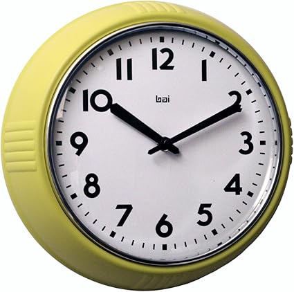 Amazon.com: Bai Retro Wall Clock, Chartreuse: Home & Kitchen