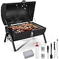Amazon.com: Portable Charcoal Grill Set of 8, Leonyo Outdoor Small Tabletop BBQ Charcoal Grill ...