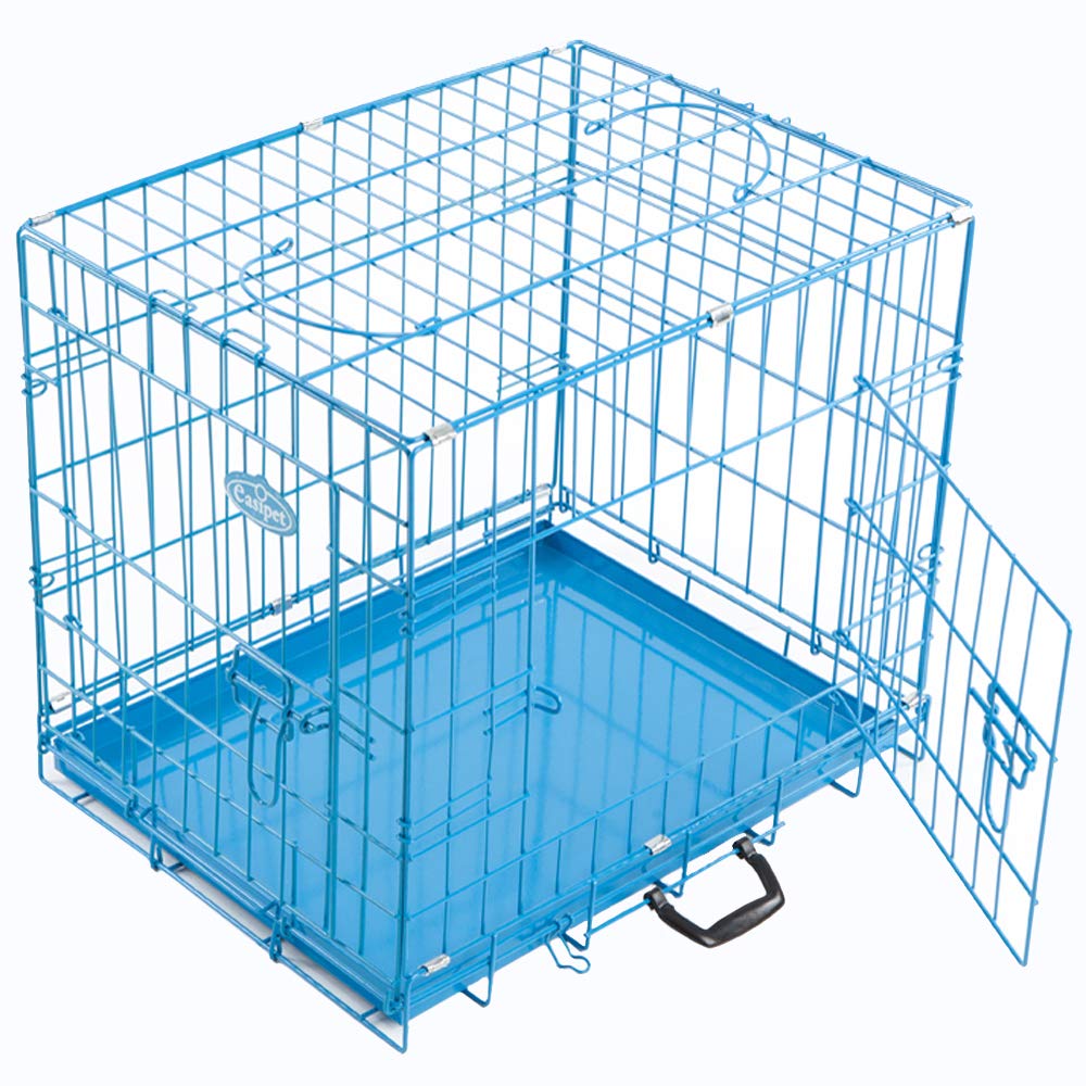 Buy Easipet Foldable Blue Metal Dog Puppy Cage Crate in 4 Sizes (24 ...