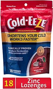 Amazon.com: COLD-EEZE Cold Remedy Lozenges All Natural Cherry, 18 Count : Health & Household