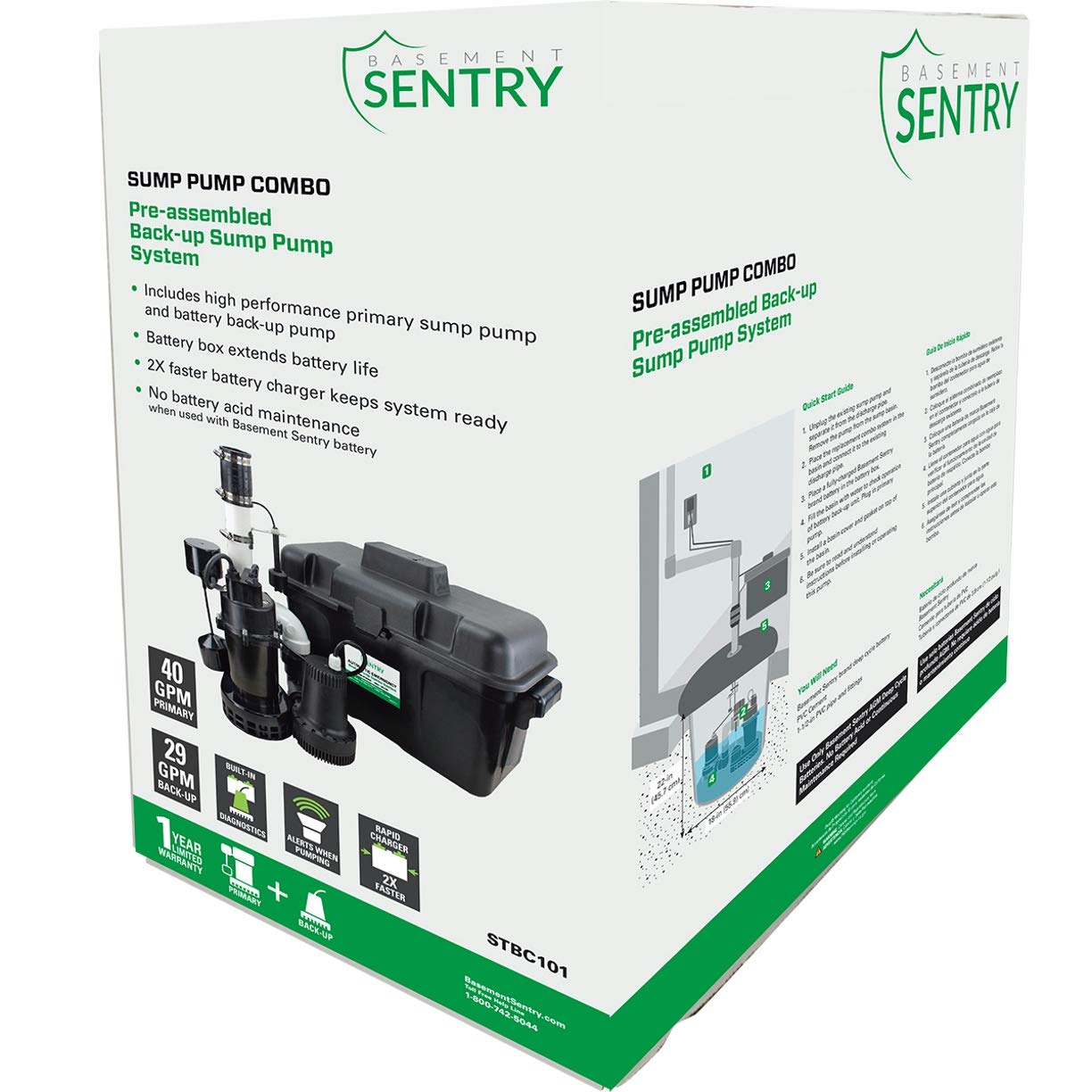 Mua Basement Sentry Battery Backup Sump Pump System Combo (Pre ...