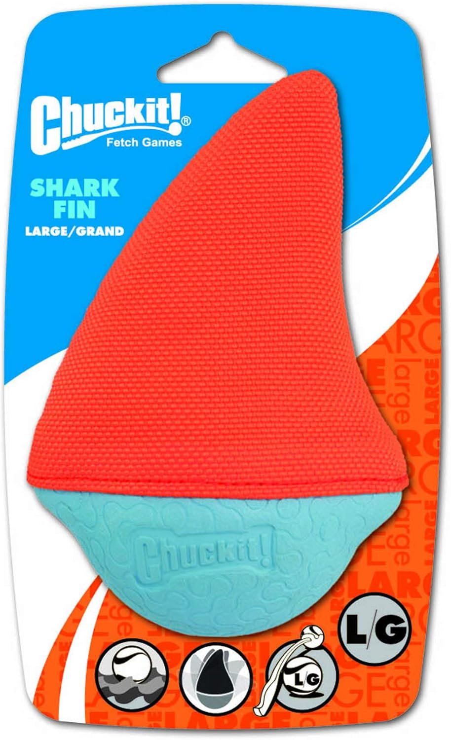 Chuckit! Amphibious Shark Fin Floating Ball for Dog, Large: Amazon.co ...