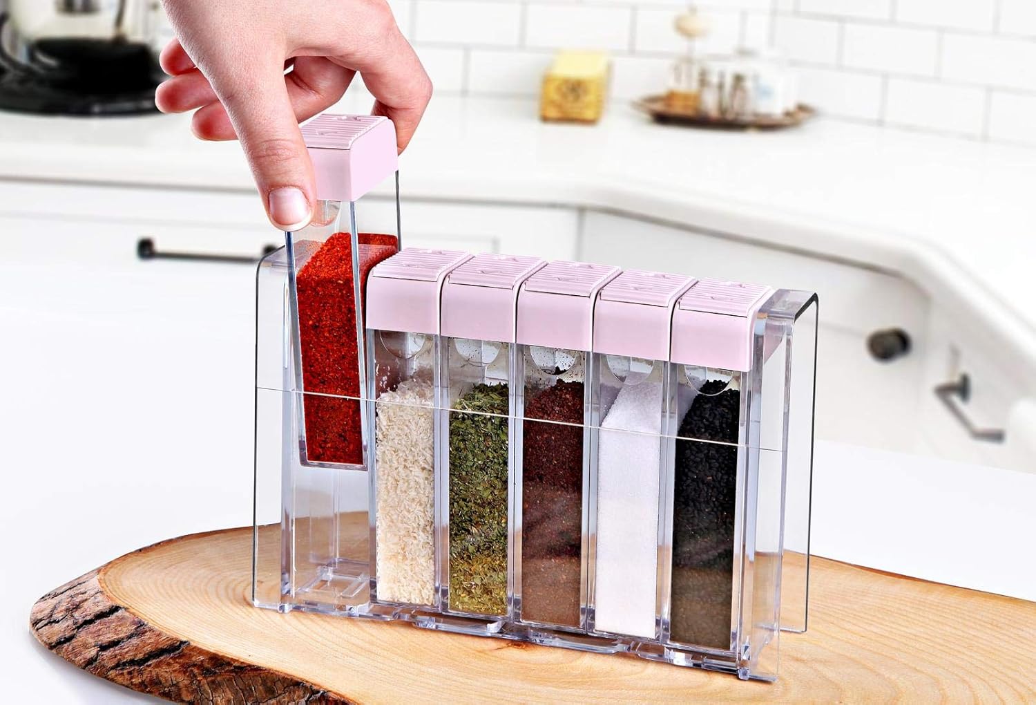 Amazon.com: Spice Shaker Jars Seasoning Box-Plastic Spice Dispenser ...