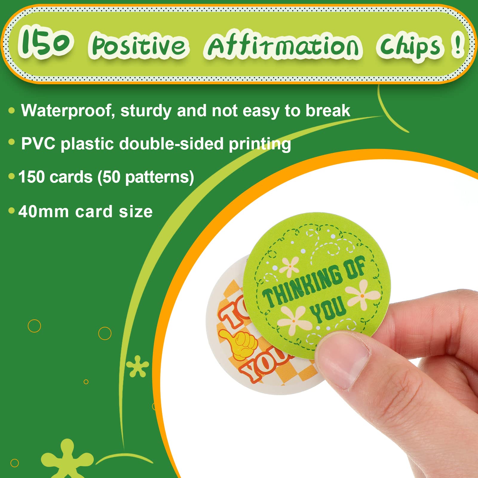 Mua 150 Packs Plastic Positive Affirmation Chips with 50 Motivational ...
