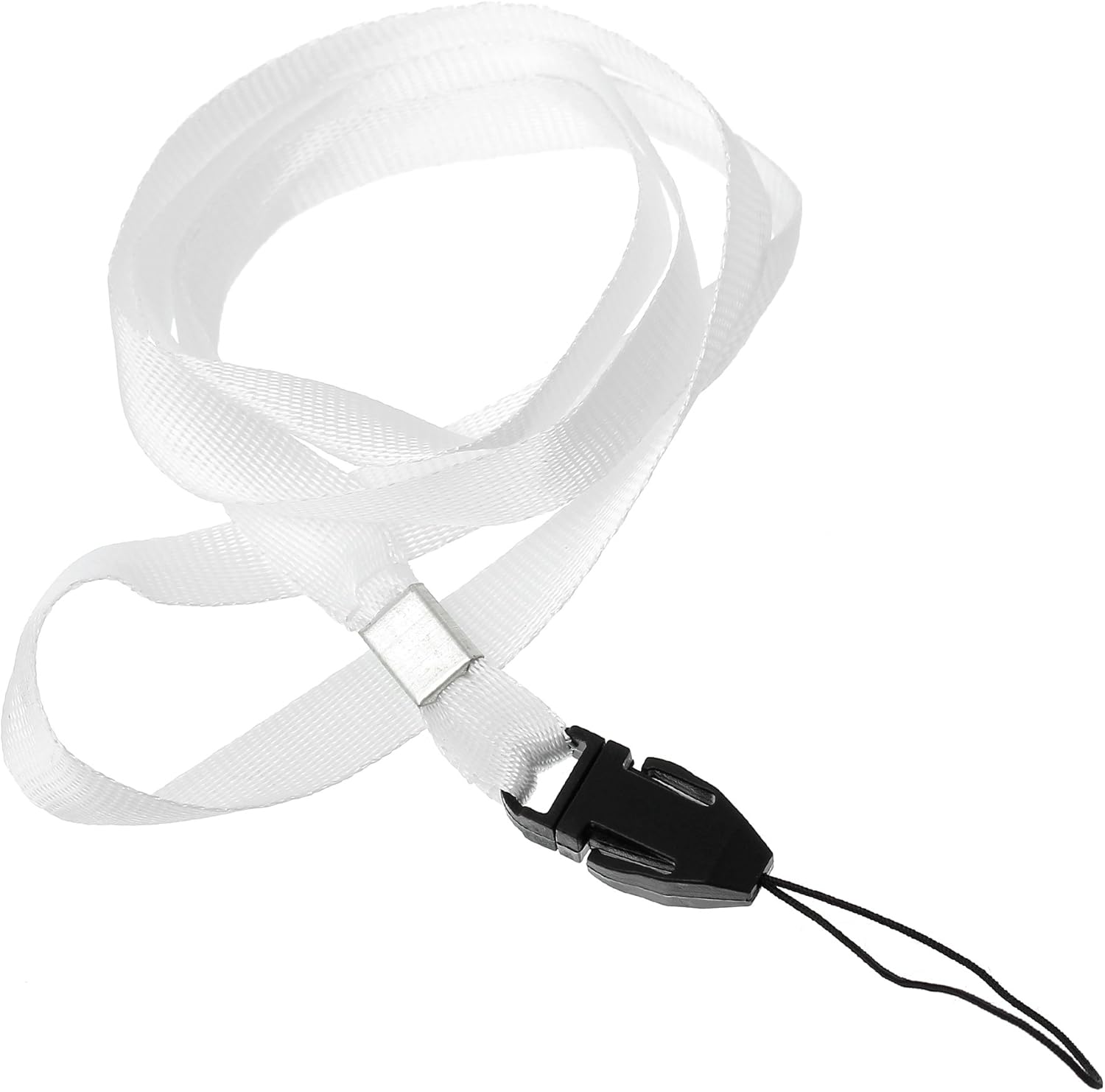 CKB Ltd 50 x White Lanyard Neck Strap For ID Card / Mobile Phone /Gym ...