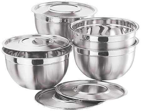 Buy Vinod Cookware Bowl with Stainless Steel Cover, 8 Pieces Online at ...