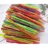 Amazon.com: 400PCS Disposable Plastic Cocktail Picks Fruit Forks, Mini ...