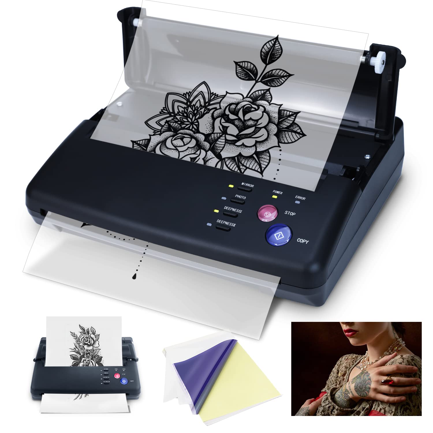 Mua Tattoo Transfer Monochrome Stencil Printer, with Free 20PCS Paper ...