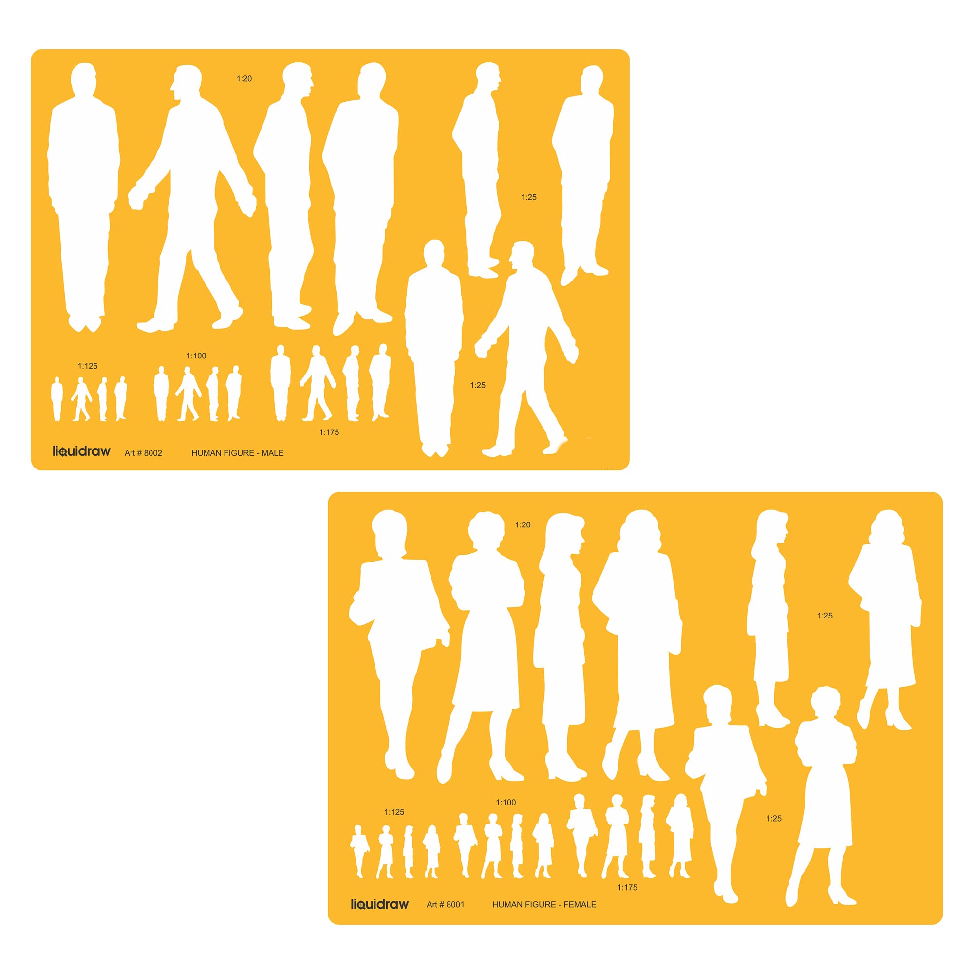 Mua Human Figure Template Stencil Male & Female Drawing Figures Model ...