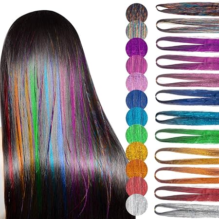 Amazon.com : Hair Tinsel, Hair Tinsel Strands Kit, Tinsle Hair ...