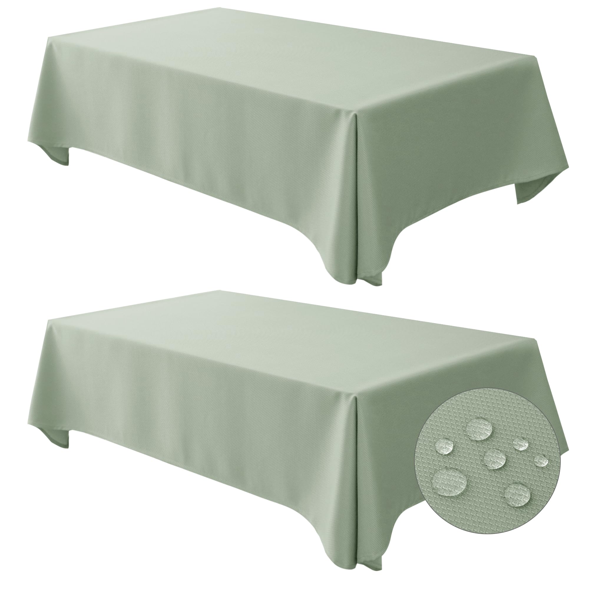 Fitable Textured Table Cloth for Rectangle Table, 2 Pack - 52 x 70 inch ...
