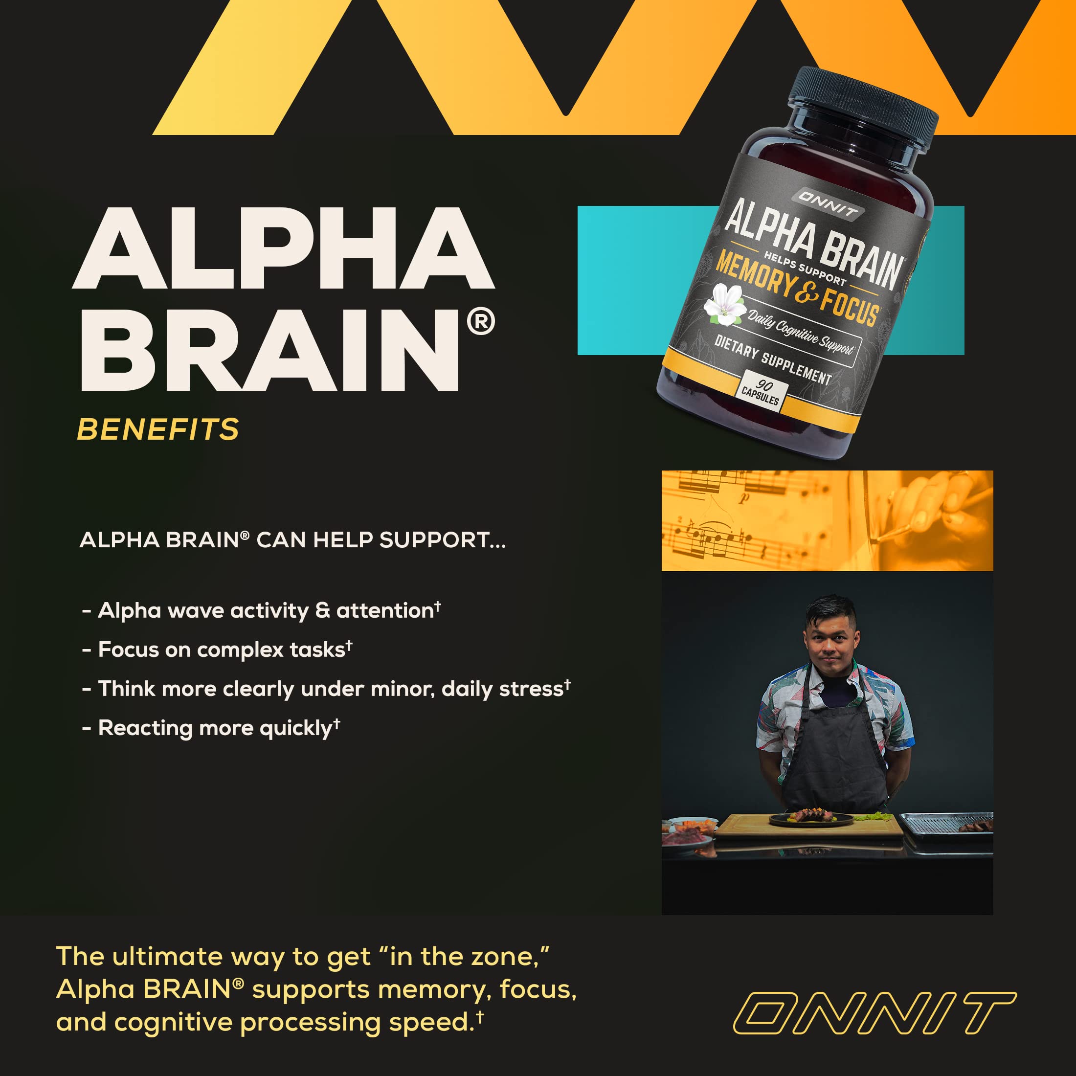 Mua ONNIT Alpha Brain Nootropic Brain Supplement for Men & Women | Memory, Mental Clarity ...