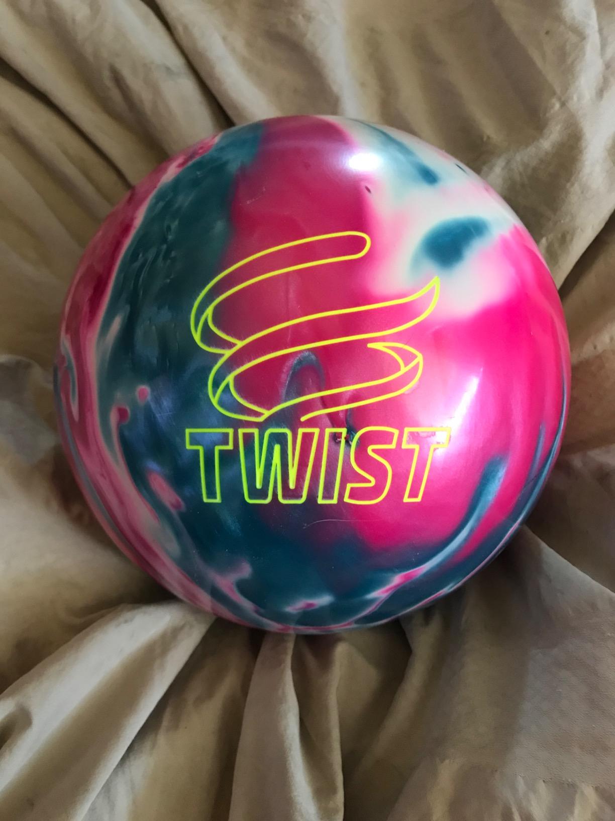 $13/mo - Finance Brunswick Twist Reactive Bowling Ball- Sky Blue/Pink ...