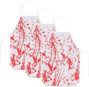UKCOCO 3Pcs Halloween Bloody Butcher Apron Horror Novelty Costumes ...