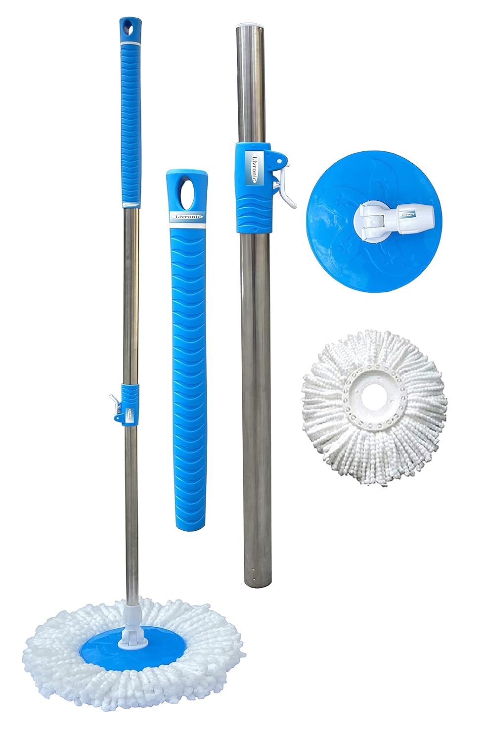 Livronic® Mop Stick for Floor Cleaning | Mop Rod Stainless Steel 360 ...