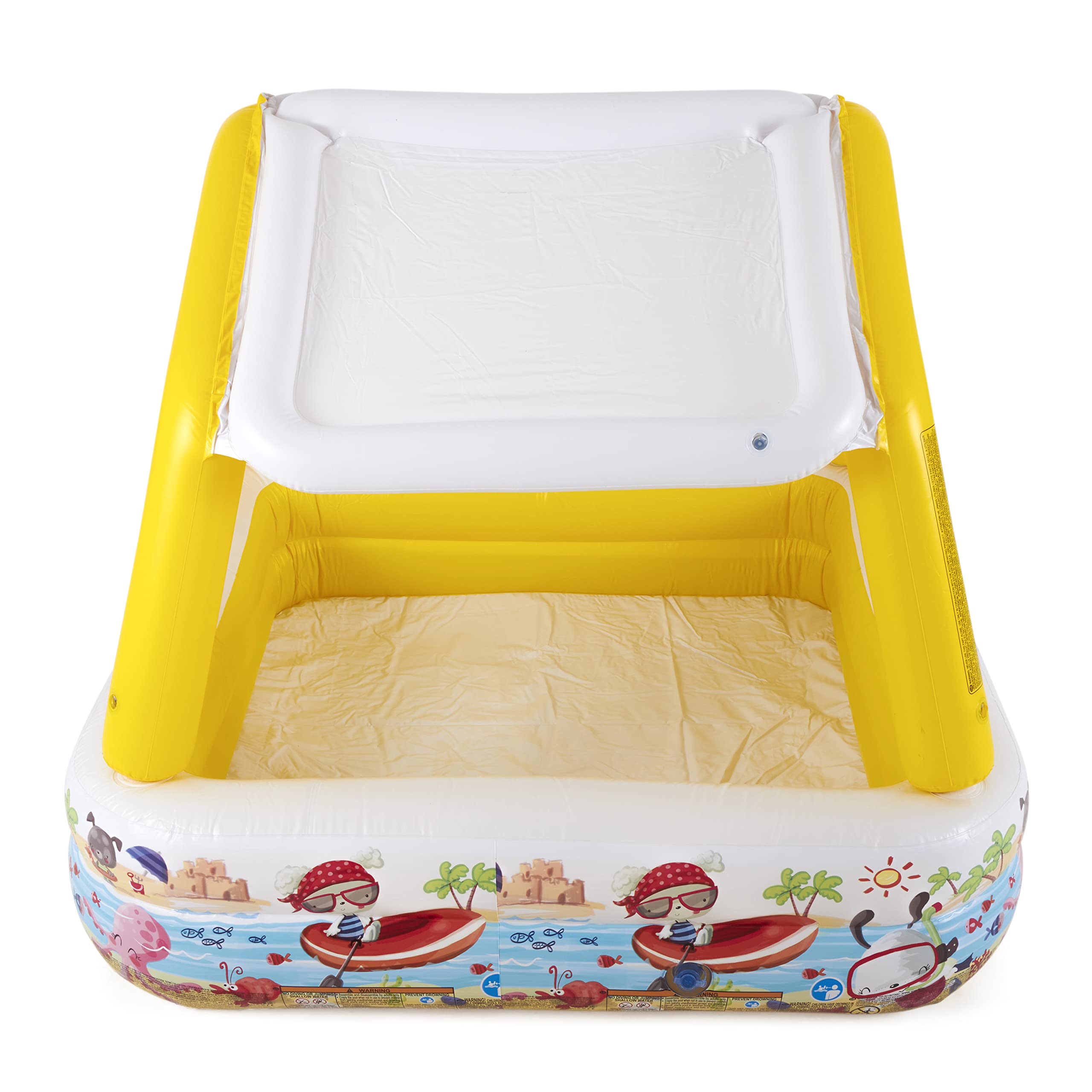 Mua Sun Shade Inflatable Pool, 62" X 62" X 48", for Ages 2+ trên Amazon ...