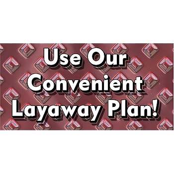 Amazon.com: LAYAWAY AVAILABLE BANNER SIGN lay-a-way buy now pay later ...