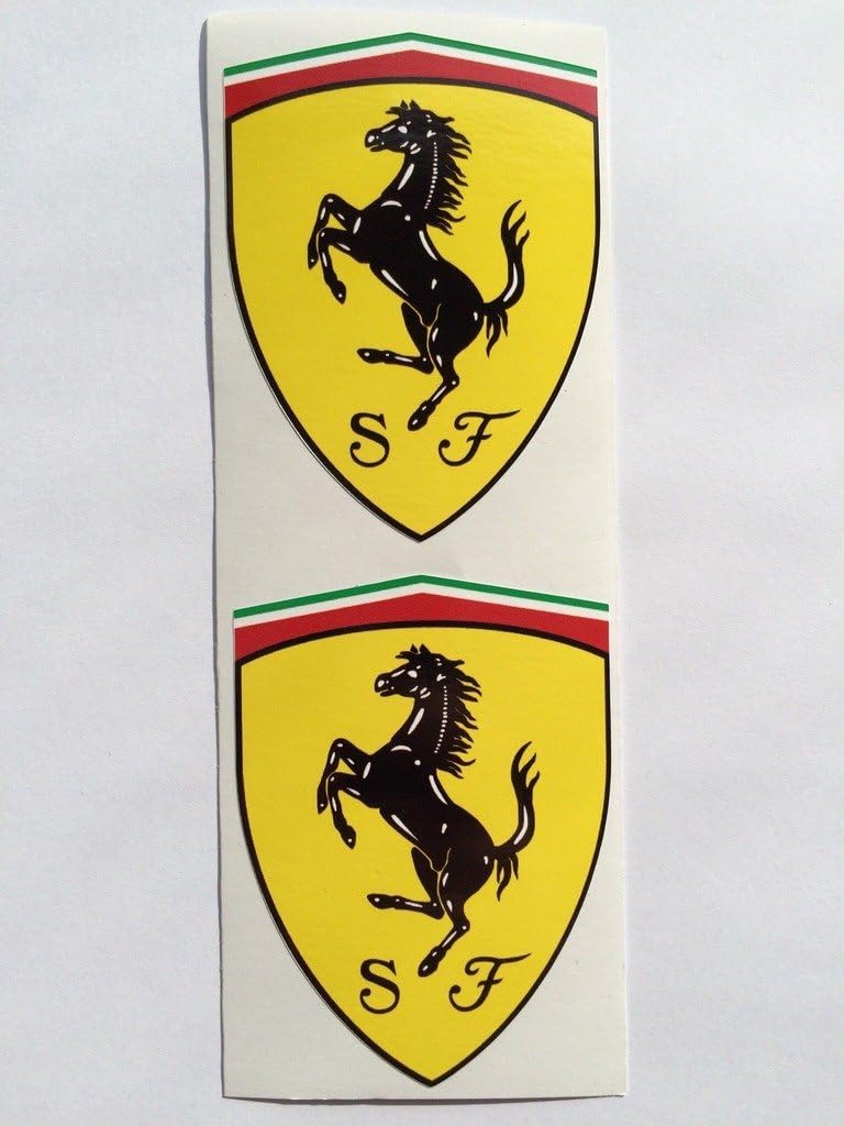 2 Ferrari Hood Badge Crest Flat 1D by SBD DECALS, Exterior Accessories ...