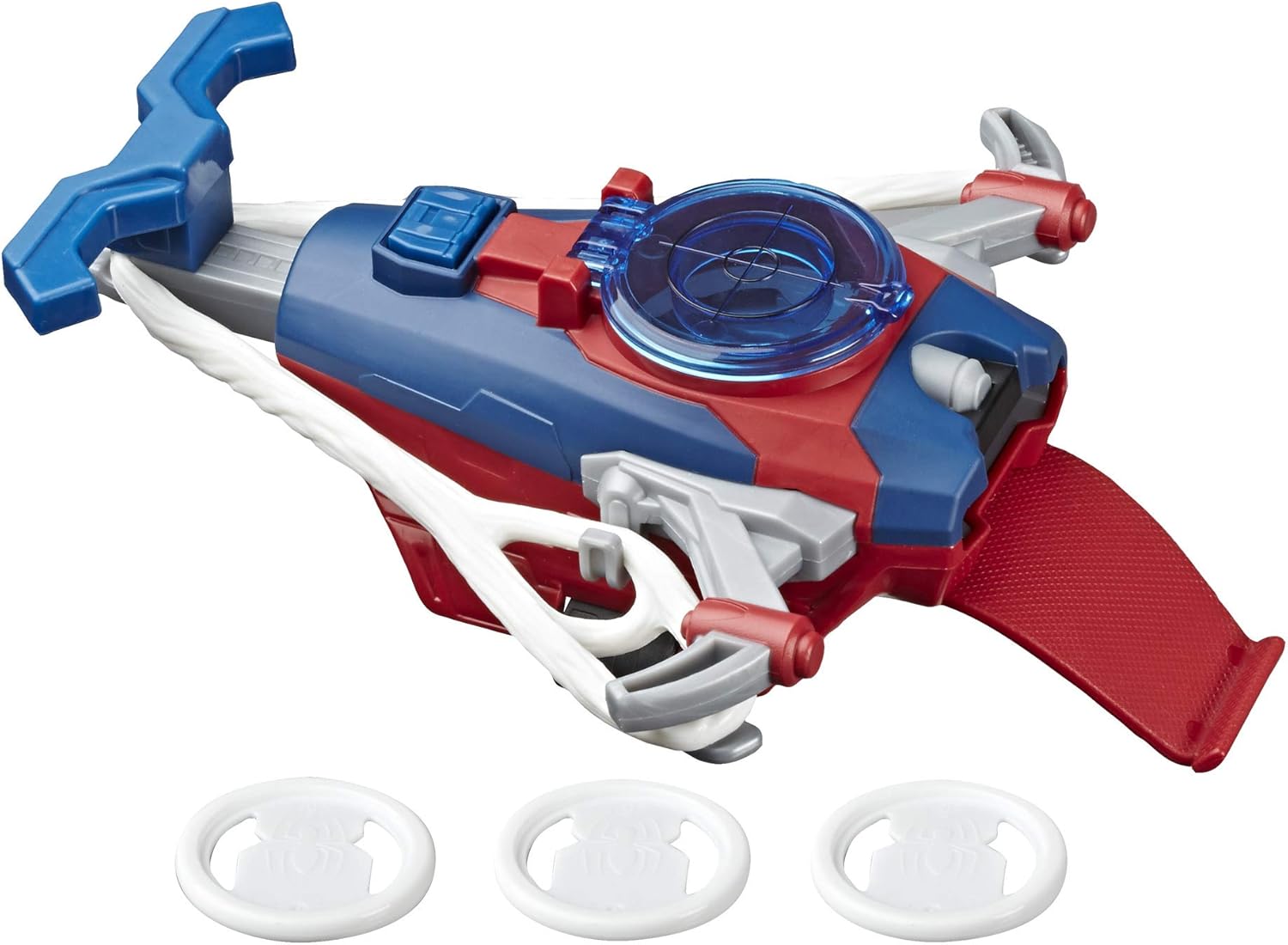 Marvel Spider-Man Web Shots Gear Disc Slinger Blaster Toy, Includes 3 ...