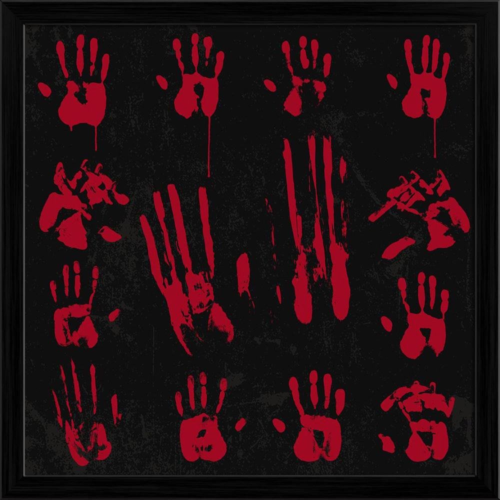 ArtzFolio Hand in Blood Tabletop Painting Black Frame 8 X 8Inch ...