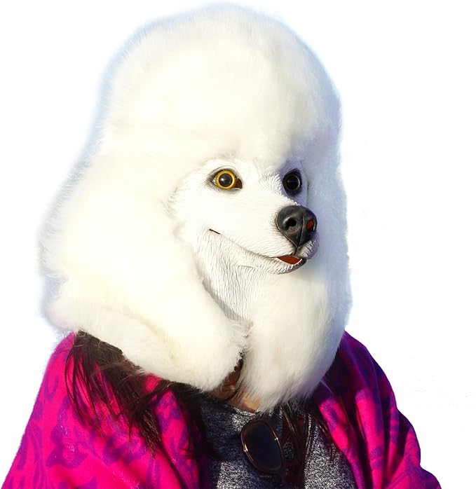 CreepyParty Máscara de la Cabeza del Perro del Látex de Halloween ...