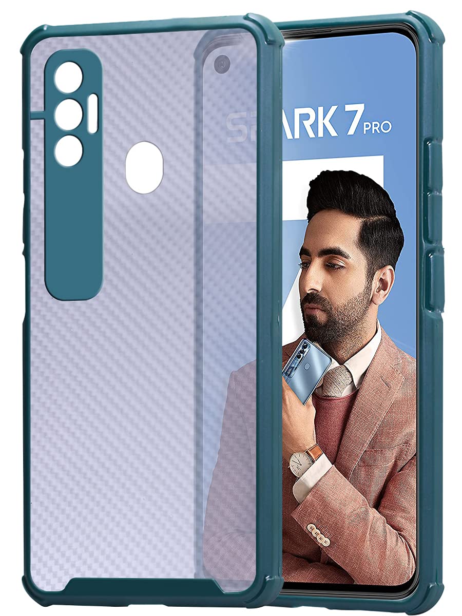 Jkobi Back Cover Case for Tecno Spark 7 Pro (Carbon Fiber | Camera ...