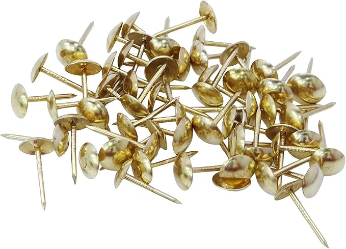 Push Pin Brass Plated Golden Pin Cork Board Thumbtacks Drawing Push ...