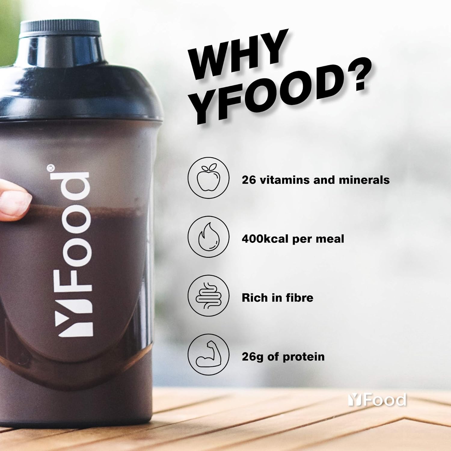 YFood Powder Chocolate | protein meal replacement | 26 vitamins ...