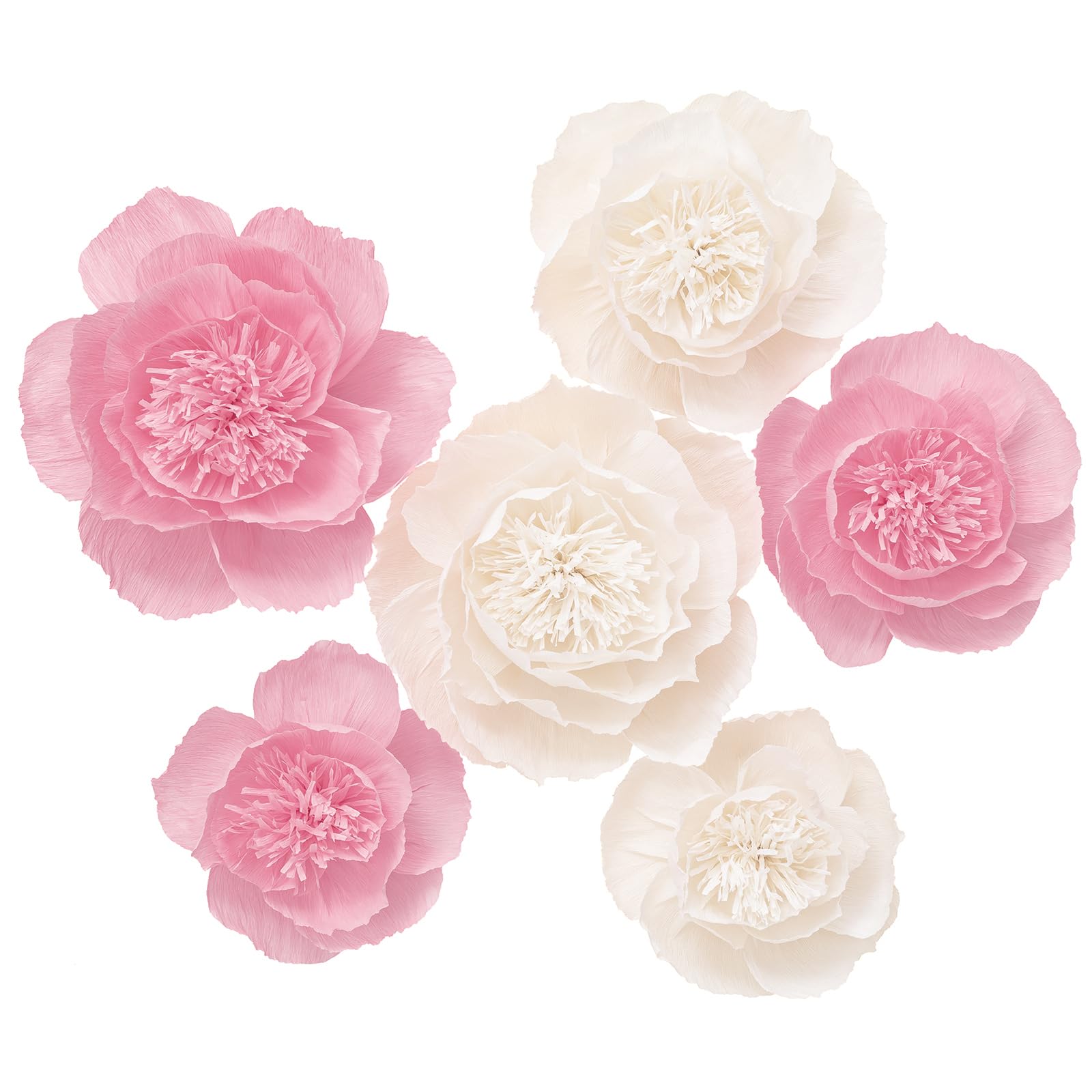 MEJOY Crepe Paper Flowers Decoration for Wall, Flowers for Wedding Decor,Flower Backdrop Decor ...