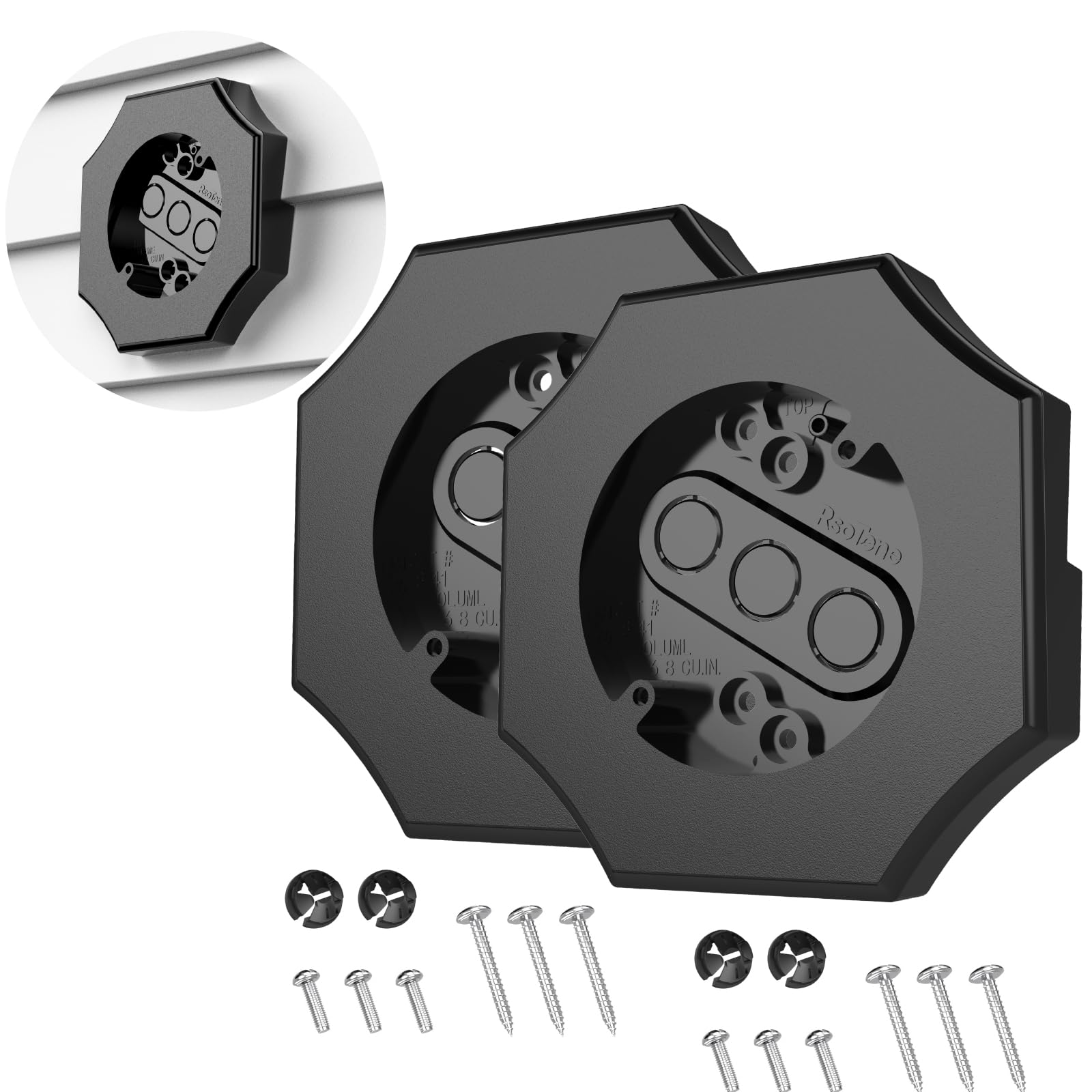 RsoTone Vinyl Siding Mounting Blocks, Outdoor Siding Mount Kit, Light ...