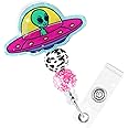 Amazon.com : Namifin Retractable Badge Holder Funny Alien Retractable ...