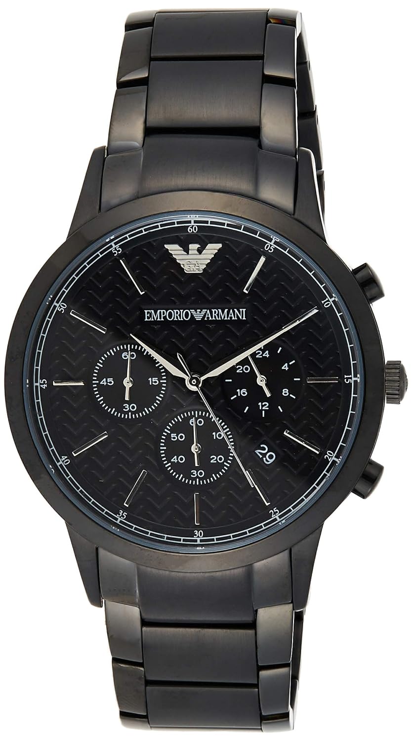 Emporio Armani AR2485 de los hombres vestido analógico negro reloj de ...