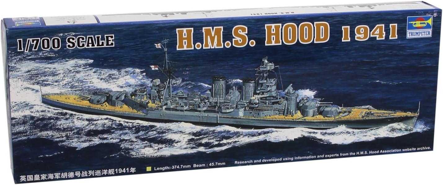 Amazon | Trumpeter 1/700 HMS Hood British Battleship 1941 Model Kit by ...