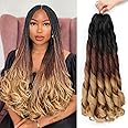 Amazon.com : GetGal french curl braiding hair 22 inch 8 pack Spiral Curlloose wavy bouncy ...