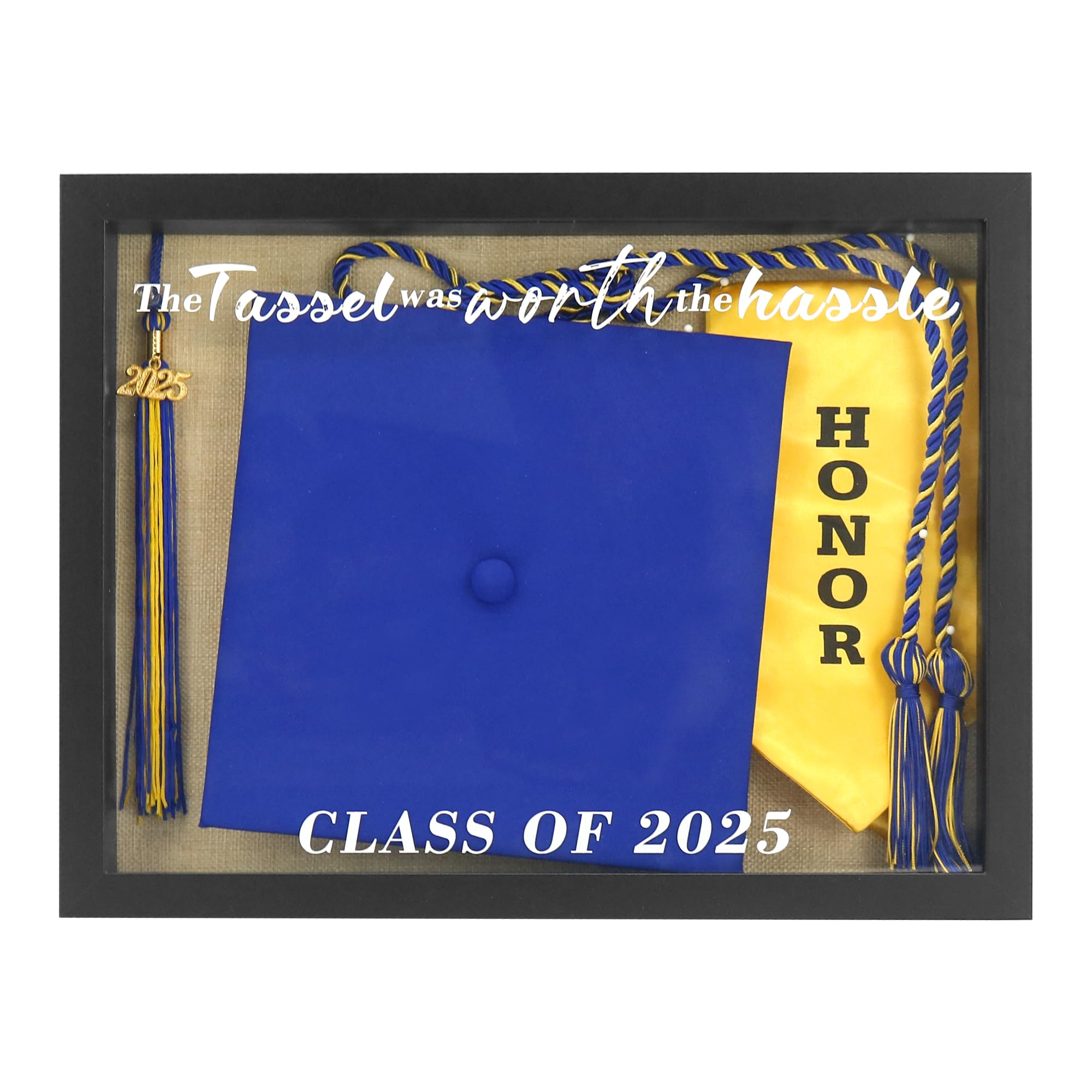 FramePro Graduation Cap Shadow Box Class of 2025 The Tassel was Worth ...