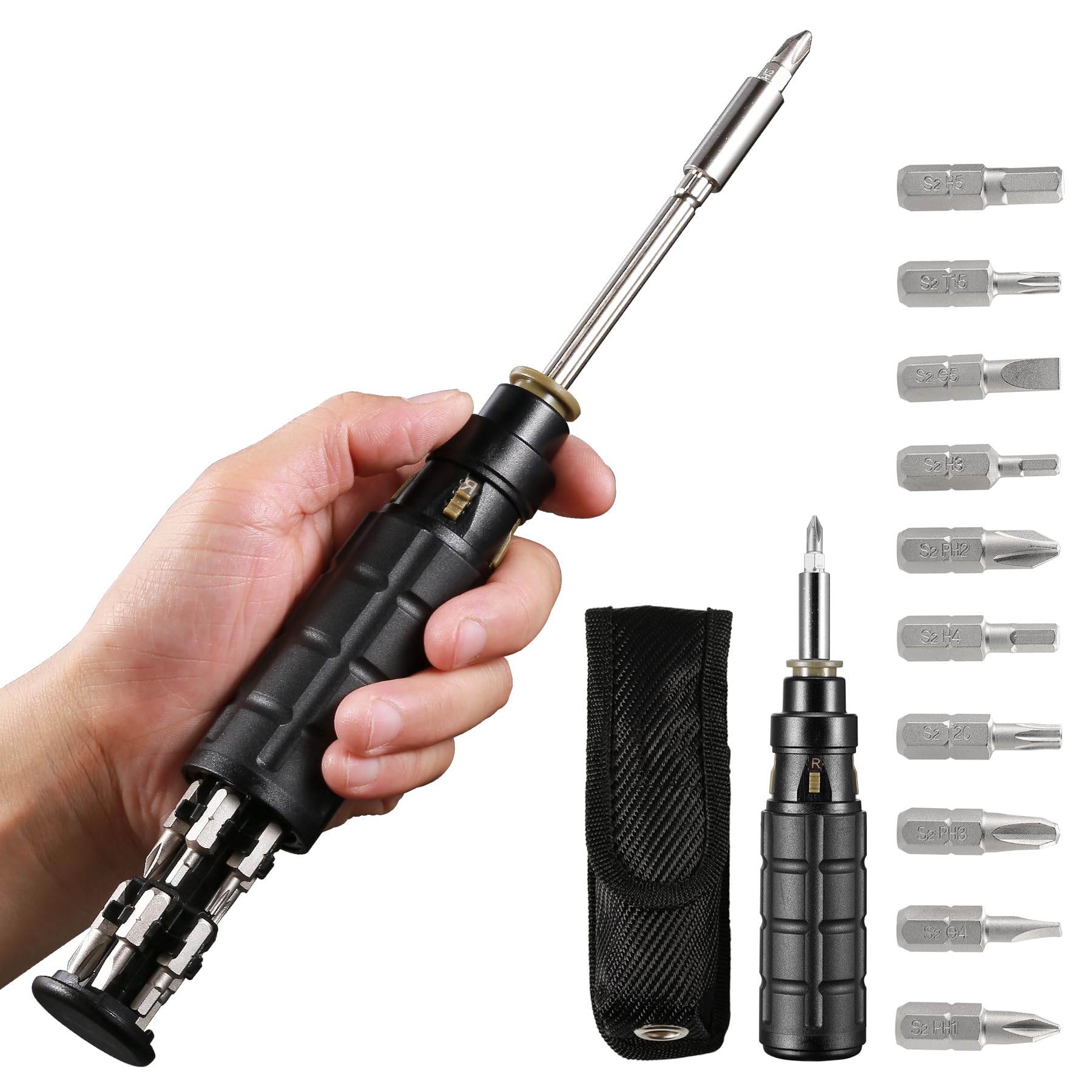 Mua Magnetic Ratcheting Screwdriver 10-in-1 Set with 10 Bits (Phillips ...