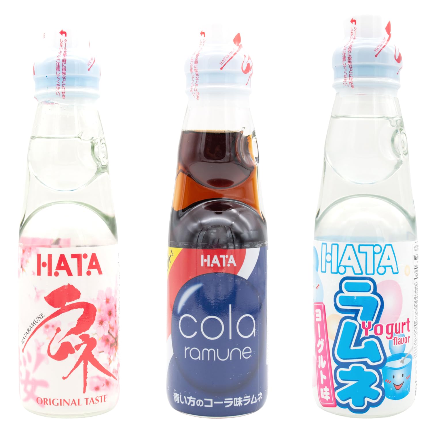 Mua Ramune Japanese Soda, Variety Pack, 3 Limited Bottles: Yogurt, Sakura, Cola, 1 Each, 6.76 ...